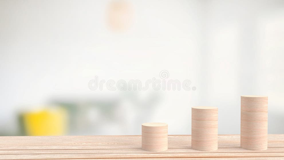 The Wood Chart for Business Concept 3d Rendering Stock Illustration ...