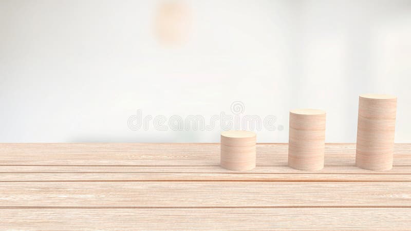 The Wood Chart for Business Concept 3d Rendering Stock Illustration ...