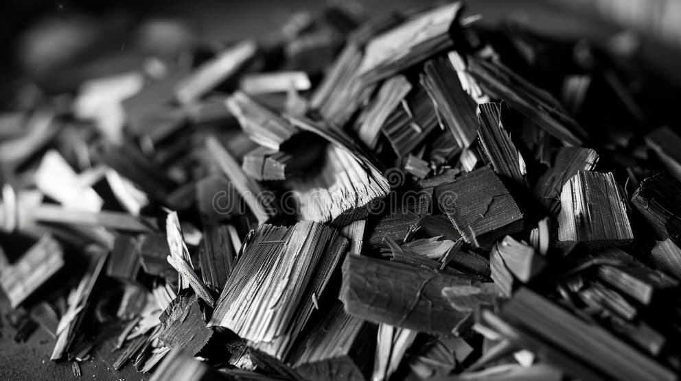 Wood chip pile stock image. Image of generated, education - 383253715