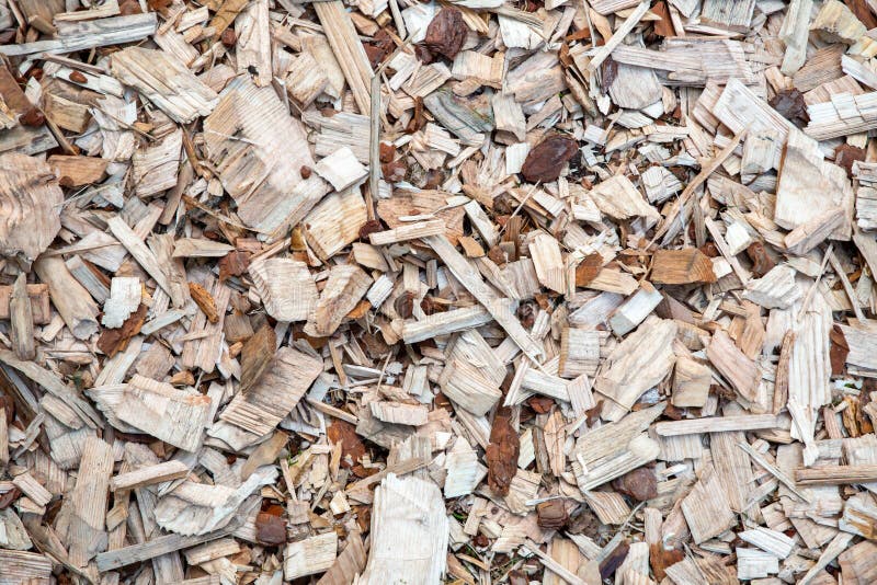 Wood Chips Brown Natural Material Background Base Stock Image - Image ...