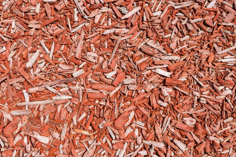 Wood Chips in Bulk, Red Decorative Sawdust, Chip Background Pattern ...