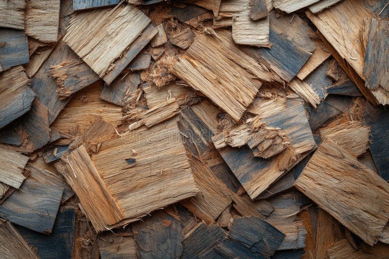 Wood Chips Creating a Textured Surface, Forming an Abstract Pattern ...