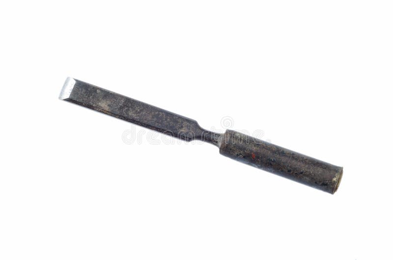 Wood Chisel Isolated on White Background Stock Photo - Image of wooden ...