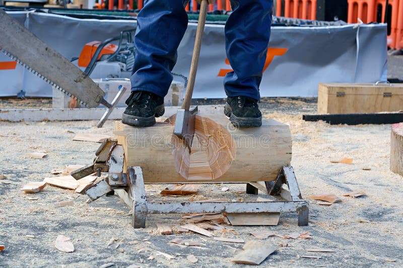 Wood chopping stock image. Image of standing, woodworking - 3278025