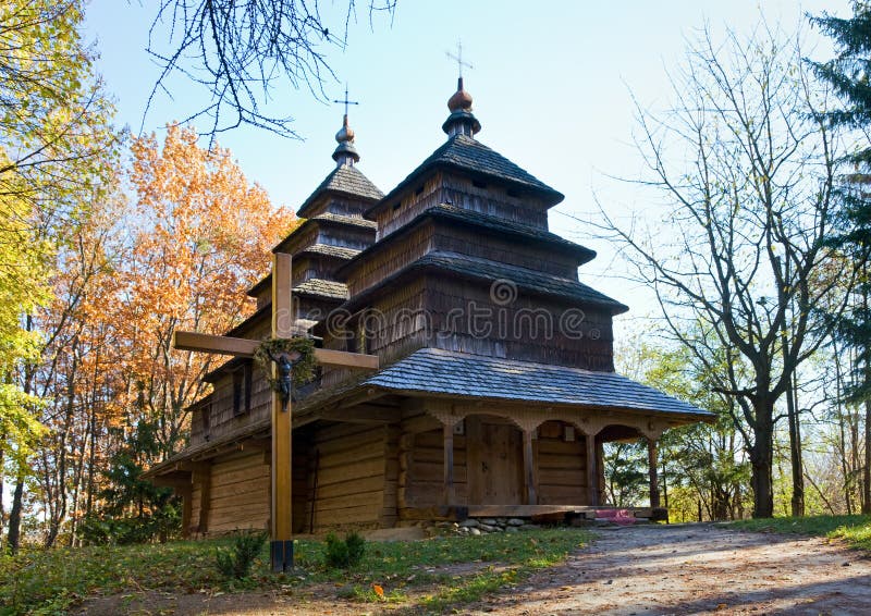 Wood church stock photo. Image of national, cabin, edge - 10515800