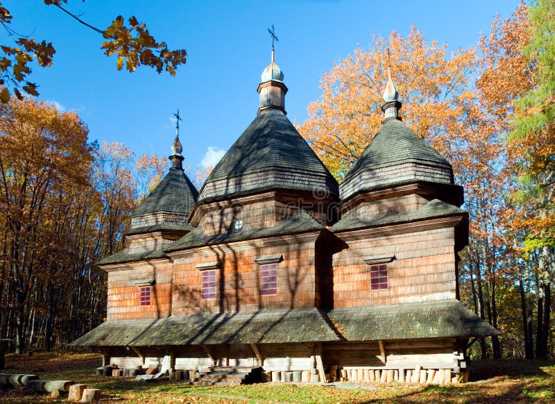 Wood church stock photo. Image of courtyard, mountain - 9181744