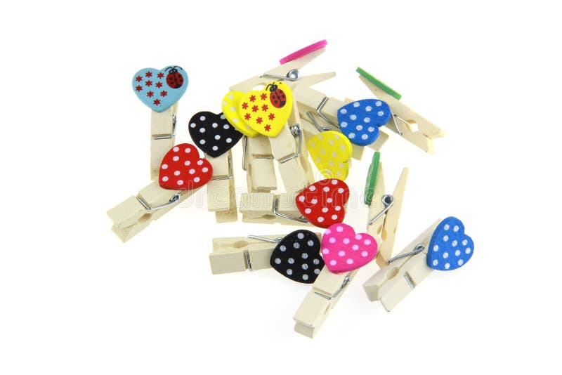 Wood clip heart. stock photo. Image of wood, tool, clips - 87859614