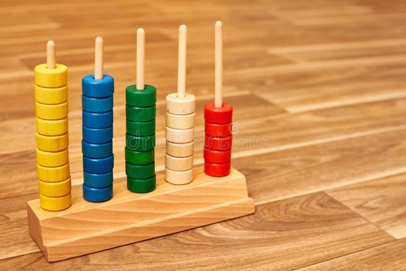 Wood color abacus stock image. Image of math, isolated - 126474887
