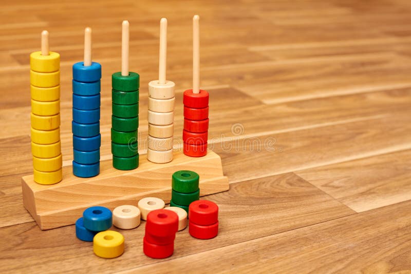 Wood color abacus stock photo. Image of color, counting - 126474936