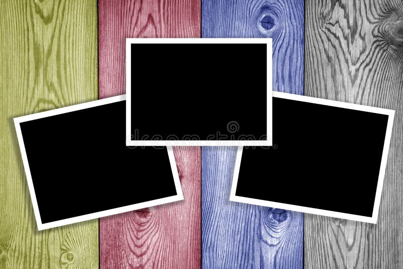 Wood Color Panel with Photos Stock Illustration - Illustration of ...