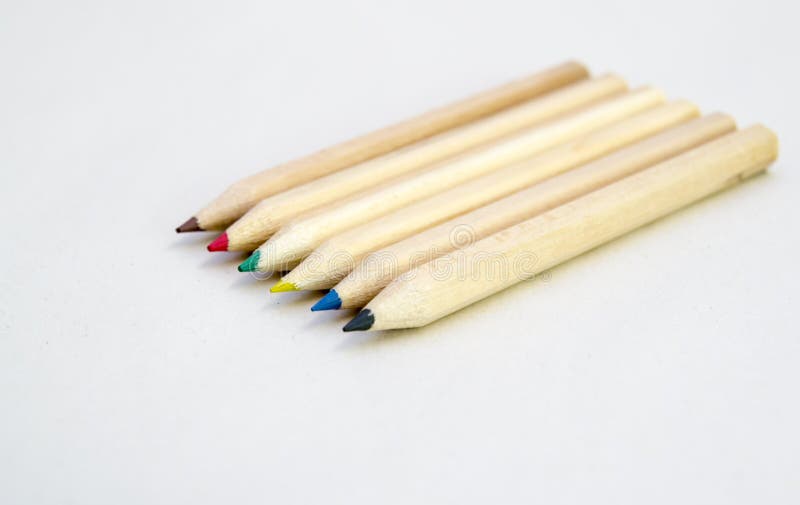 Wood colored crayons stock photo. Image of colored, white - 40579440