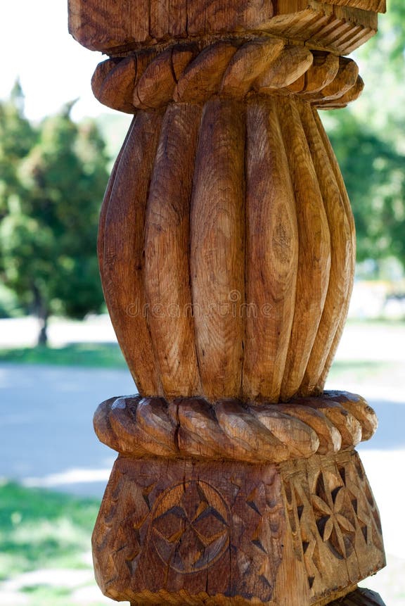 Wood column stock photo. Image of tradition, sculpted - 26883496