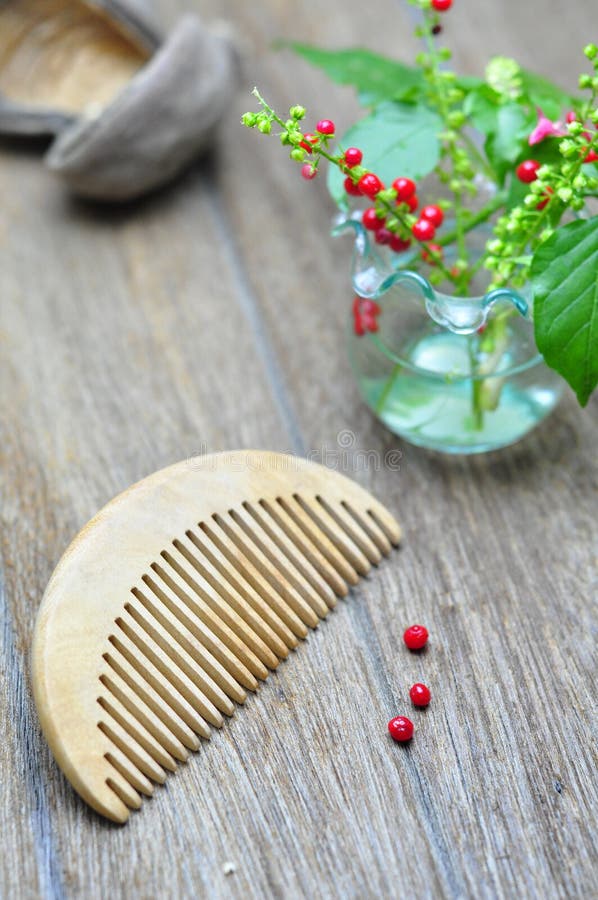 Wood comb stock photo. Image of hairbrush, hairdresser - 37928372