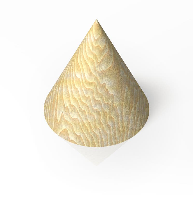 Wood Cone Wooden Texture Isolated Stock Illustration - Illustration of ...