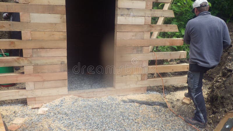 Wood Connection or Timber Joint on Log House Stock Photo - Image of ...