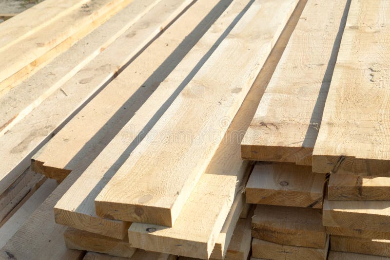 Wood for Construction. the Building Material is Prepared for ...