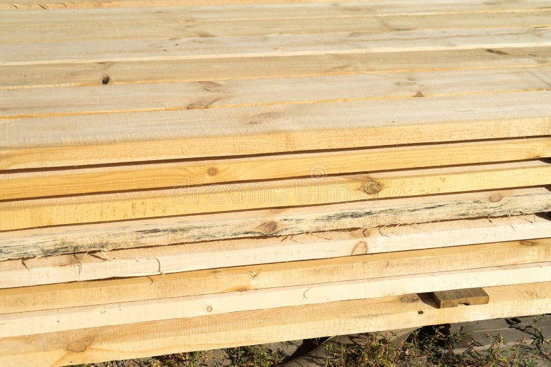 Wood for Construction. the Building Material is Prepared for ...