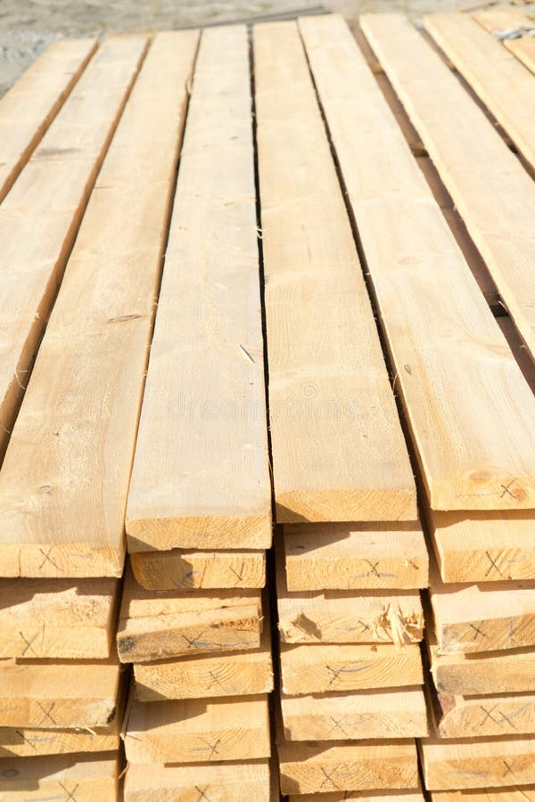 Wood for Construction. the Building Material is Prepared for ...