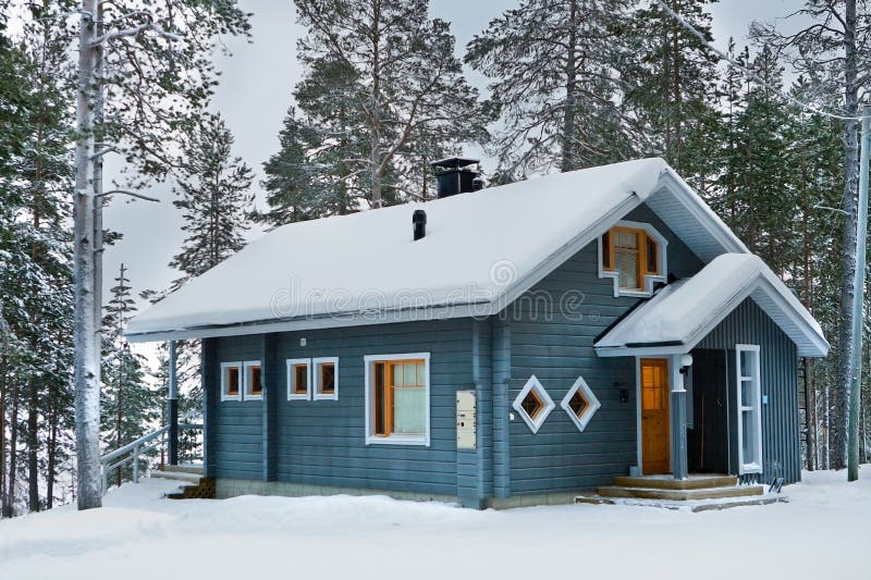 Wood cottage stock photo. Image of traditional, home, trees - 7719552