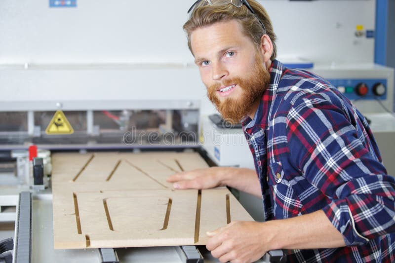 Wood Craftsman at Work in Lumbermill Stock Photo - Image of worker ...