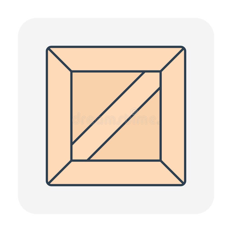 Wood crate icon stock vector. Illustration of package - 189554626