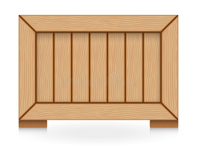 Wood crate stock vector. Illustration of logistics, industry - 45380233