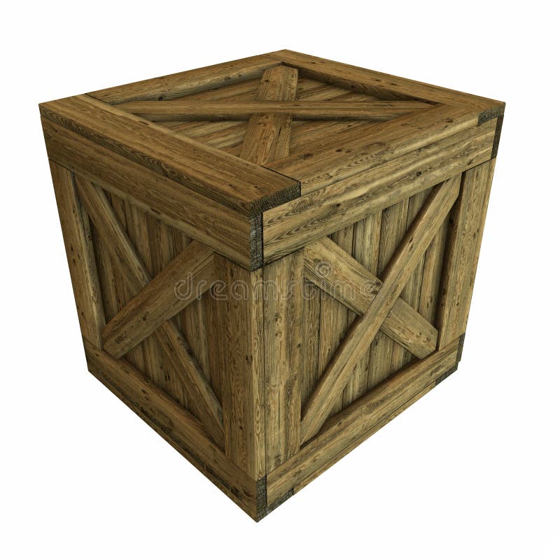 Wood crate stock illustration. Illustration of distribution - 38699438
