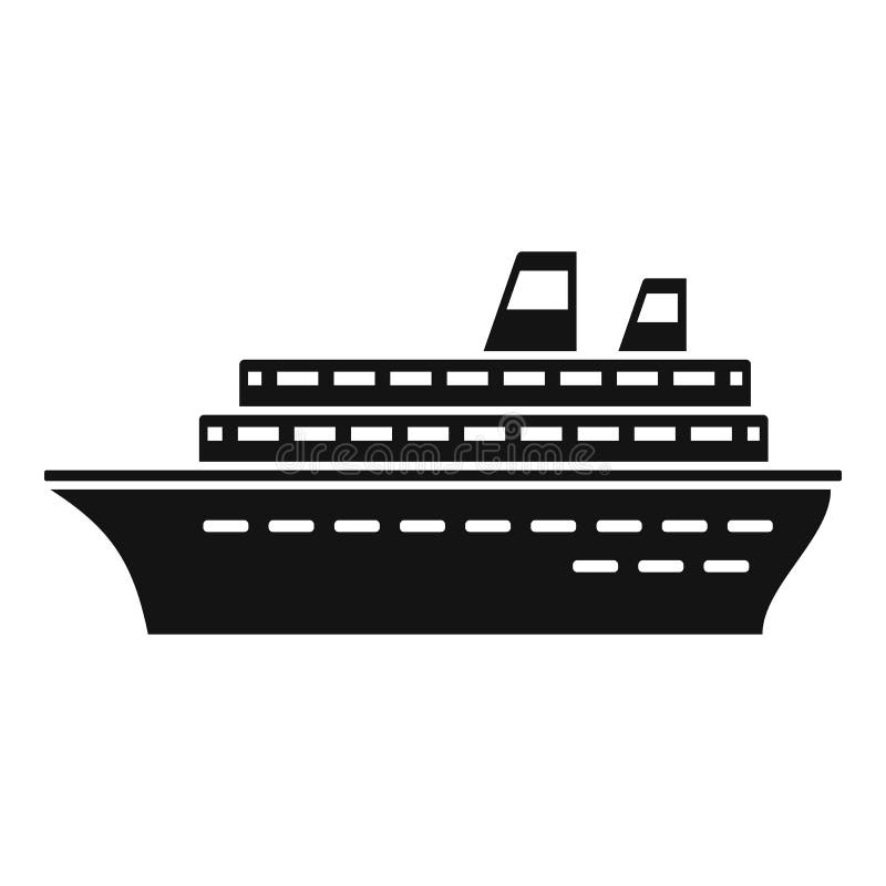 Cruise Icon Set Ship Vector in Flat Vector Stock Vector - Illustration ...