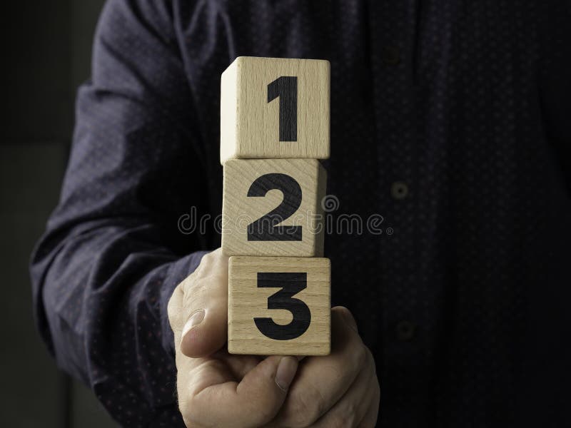 Wood Cube Stack 1 2 3 Priority. Priorities and Business Important ...