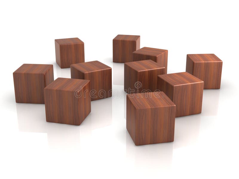 Wood cubes stock illustration. Illustration of flooring - 46705042