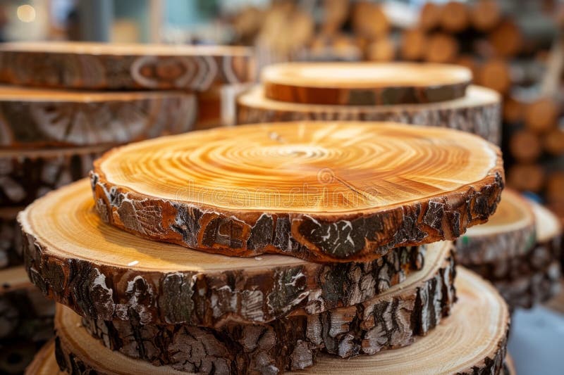 Wood Cuts, Sawn Wood Samples Stock Image - Image of logstack, forestry ...