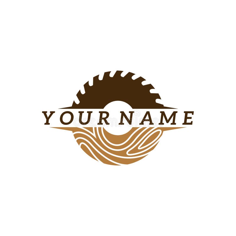 Wood Cutter Logo Design Template. Creative Wood Logo Vector ...
