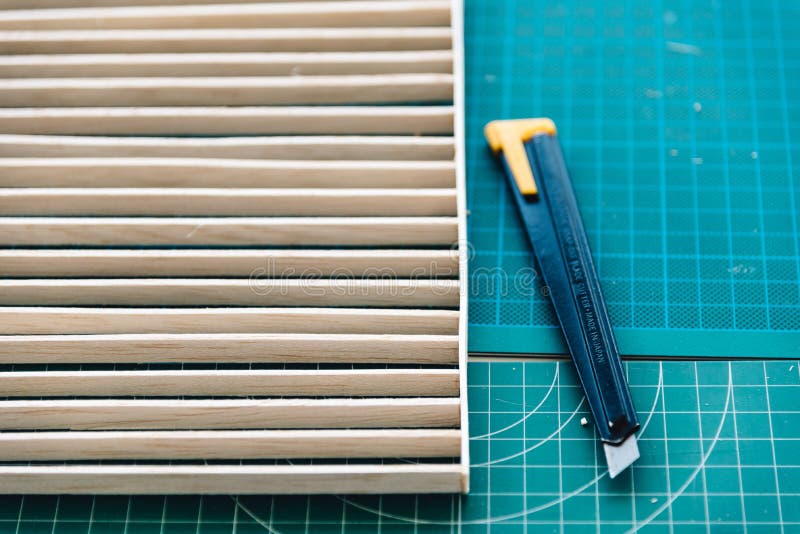 Wood and Cutter Set for Architecture Models Stock Image - Image of ...