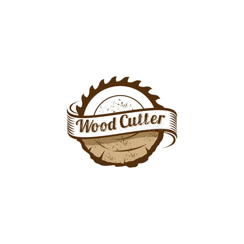 Wood Cutter Vintage Logo Vector Stock Vector - Illustration of ...