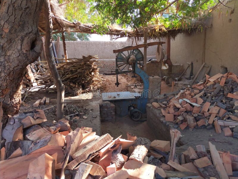 The Wood Cutting Area in Sindh Pakistan Stock Photo - Image of ...