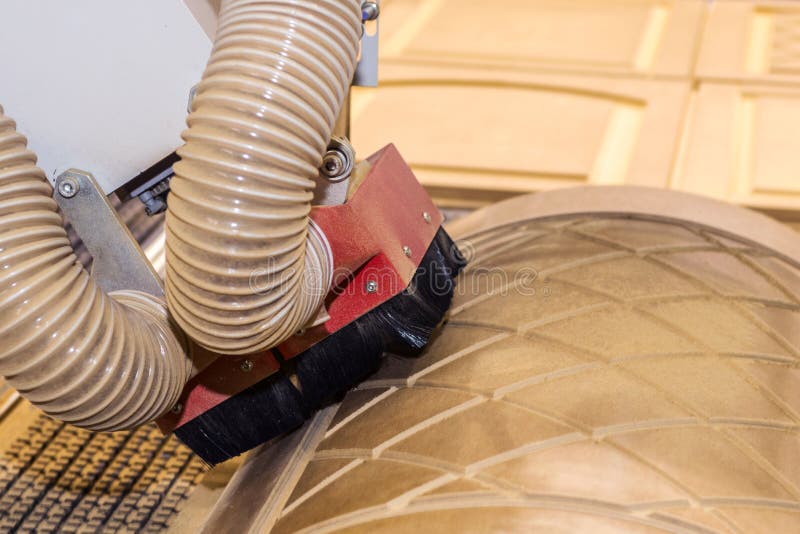 Wood Cutting Machine with a Computer System Stock Image - Image of ...