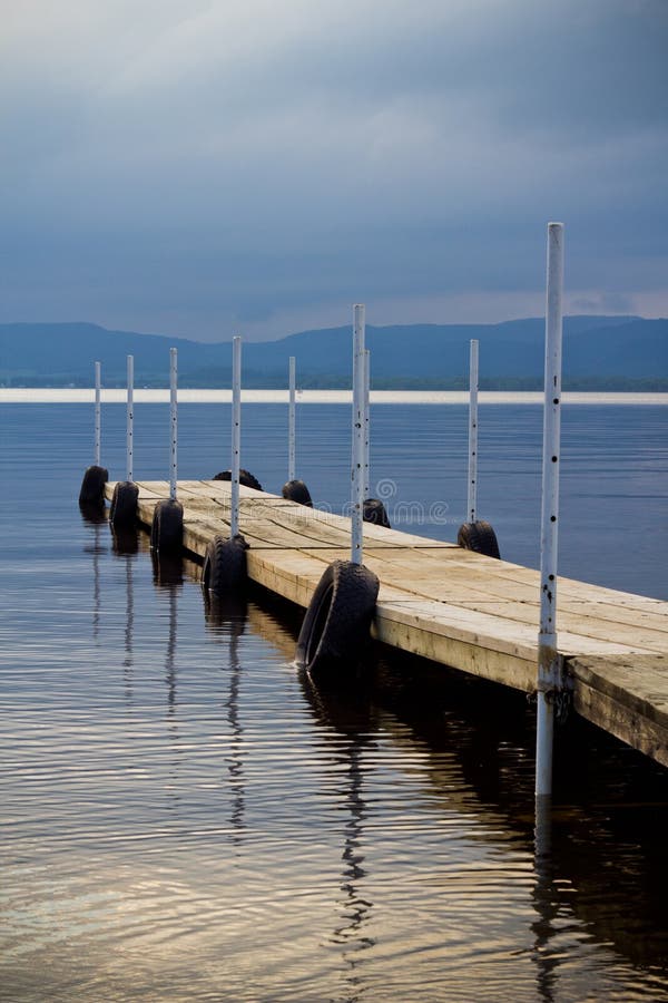 Wood dock on lake stock photo. Image of quebec, summer - 31926554