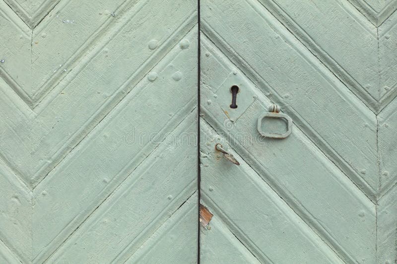 Wood door. stock image. Image of lock, building, style - 313543379