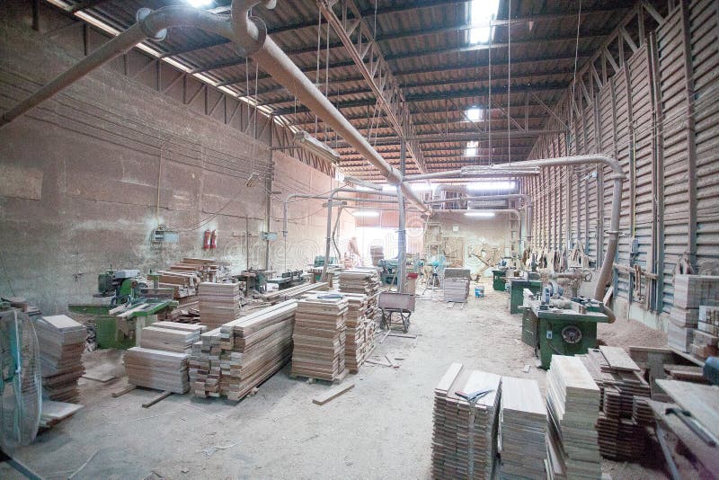 Wood door factory stock photo. Image of machine, manufacturing - 156282000