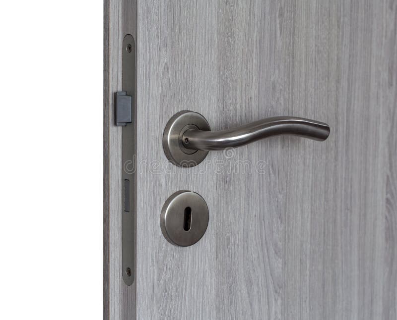 Wood door Open stock image. Image of home, lock, door - 171571283