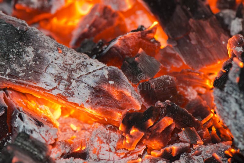 Wood Embers Detail in Fire Place Stock Image - Image of fireplace ...