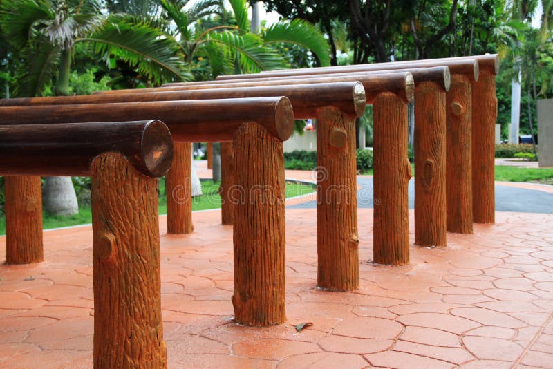 Wood equipment of exercise stock image. Image of tree - 57706463