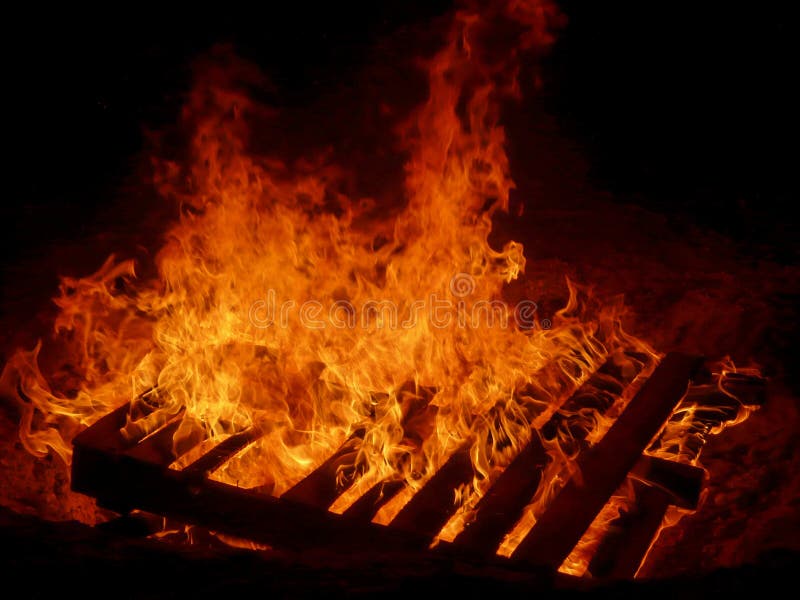 Wood on Fire stock image. Image of element, abstract, orange - 5022831