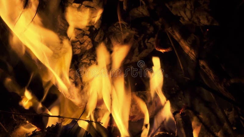 Wood Fire Burning Like Hell Stock Footage - Video of beautiful ...