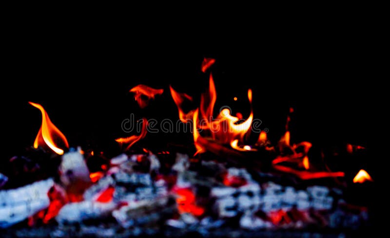 Wood Fire, Hard with Embers. Stock Photo - Image of natural, summer ...