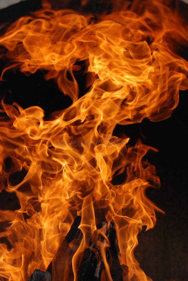 Wood fire inside oven stock image. Image of heat, fire - 29638339