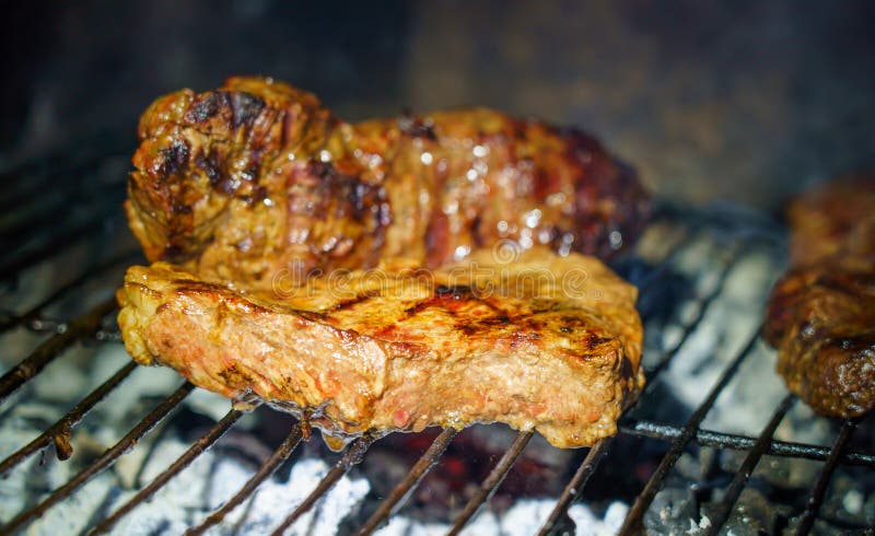 Wood Fire, Hard with Embers. Stock Image - Image of wooden, summer ...