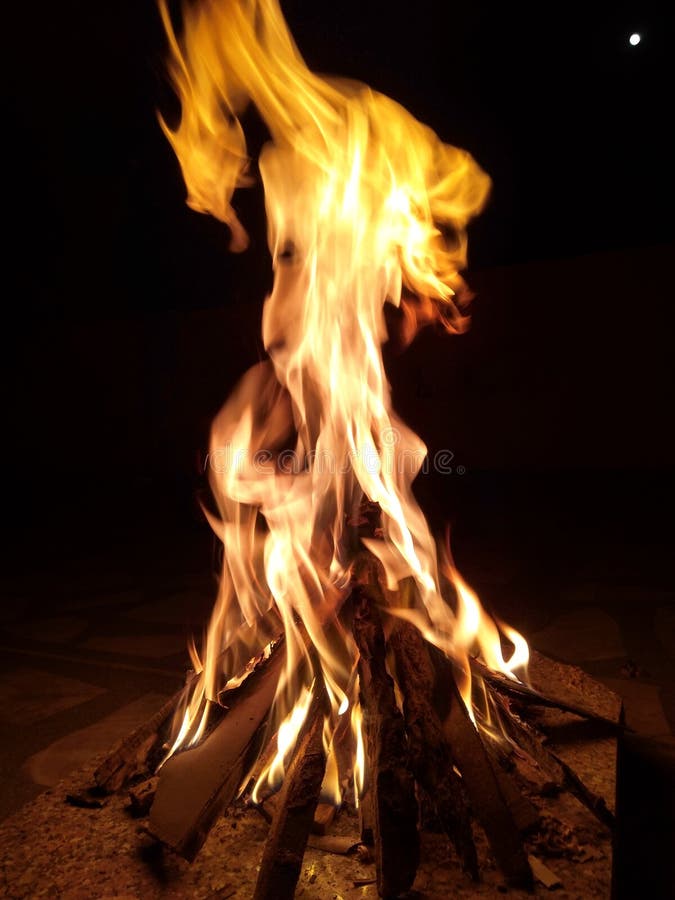 Wood Fire stock image. Image of fire, wood, food, weekend - 148032613