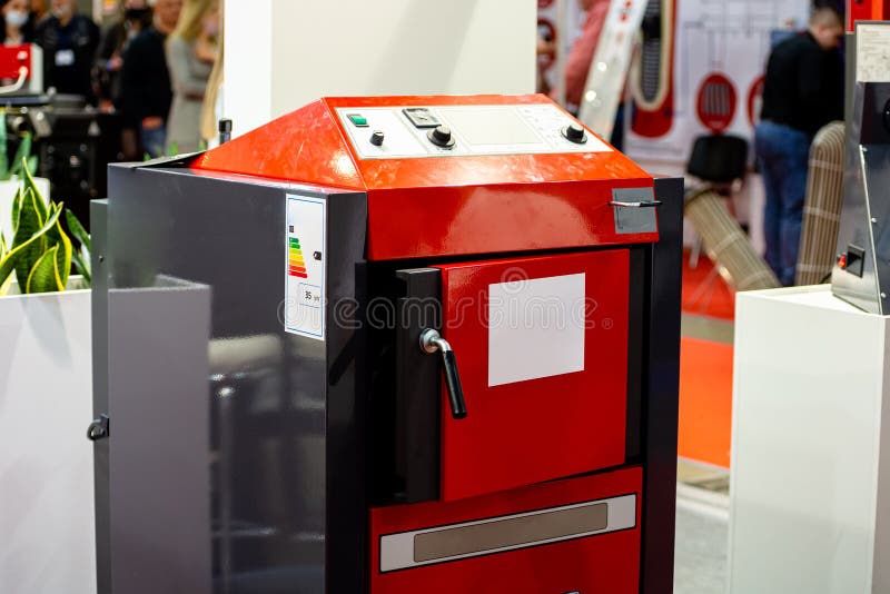 Wood-fired Pyrolysis Boiler for Space Heating Stock Image - Image of ...