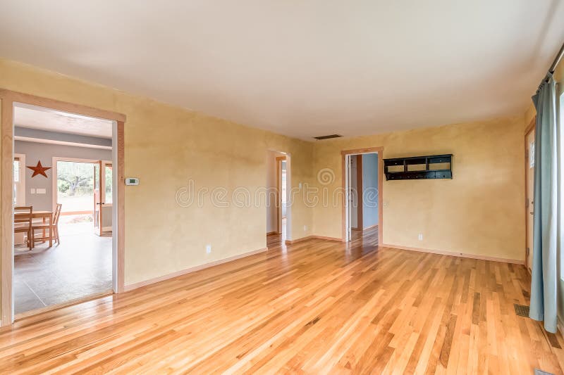 Wood Floor Light Sunny Interior Living Room Empty Stock Photo - Image ...